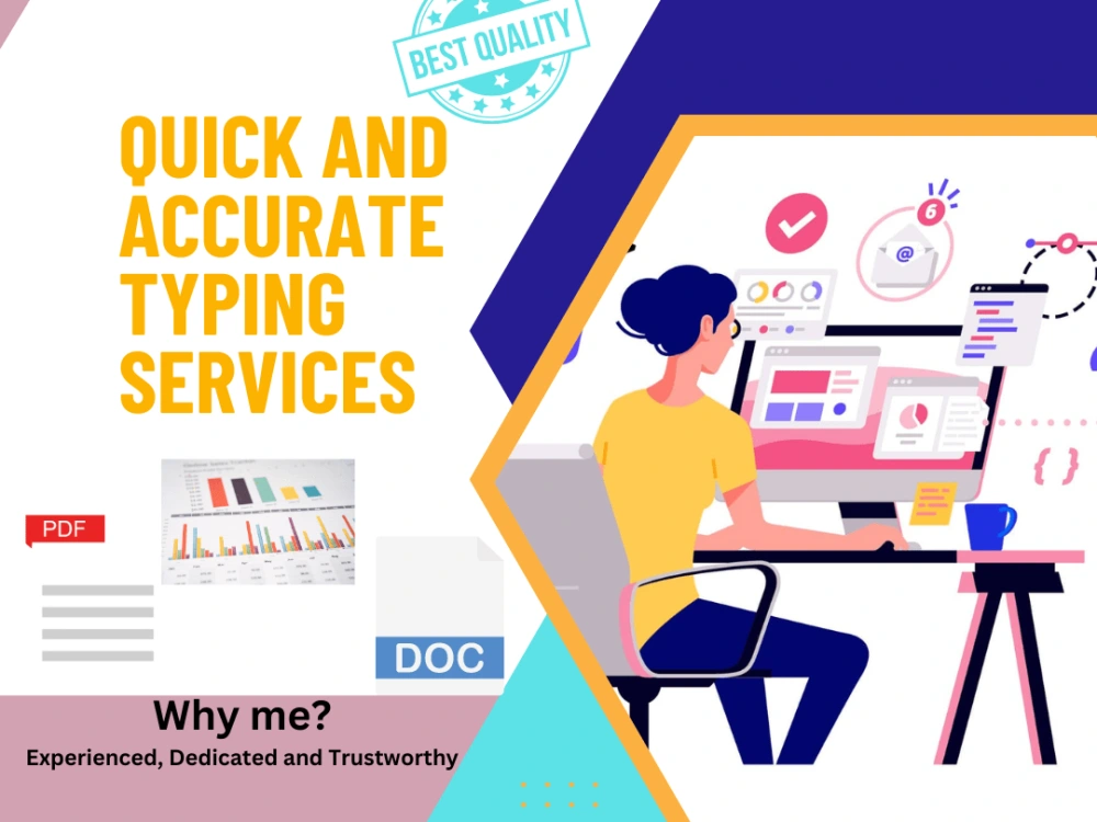 Quick and accurate typed documents (MS,PDF,EXCEL, GOOGLE SPREADSHEET ...