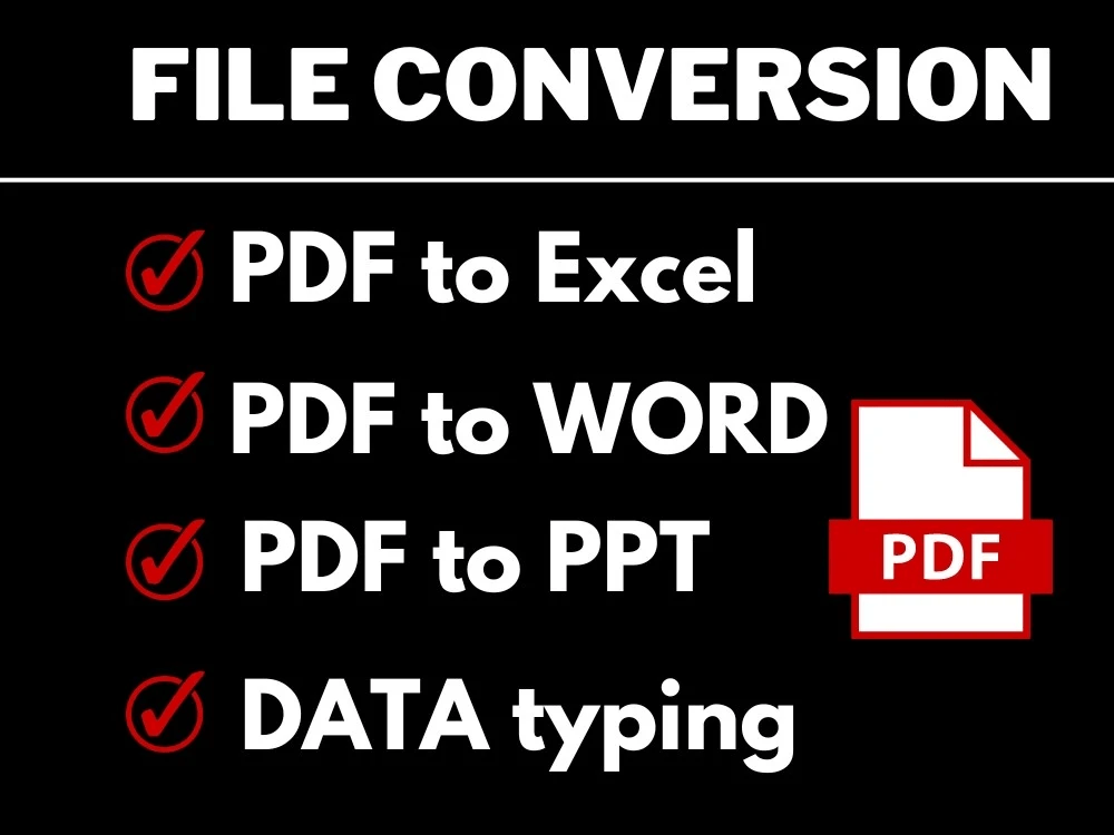 Accurate data entry, typing, and PDF conversion into MS Word & MS Excel ... Accurate data entry, typing, and PDF conversion into MS Word & MS Excel ...