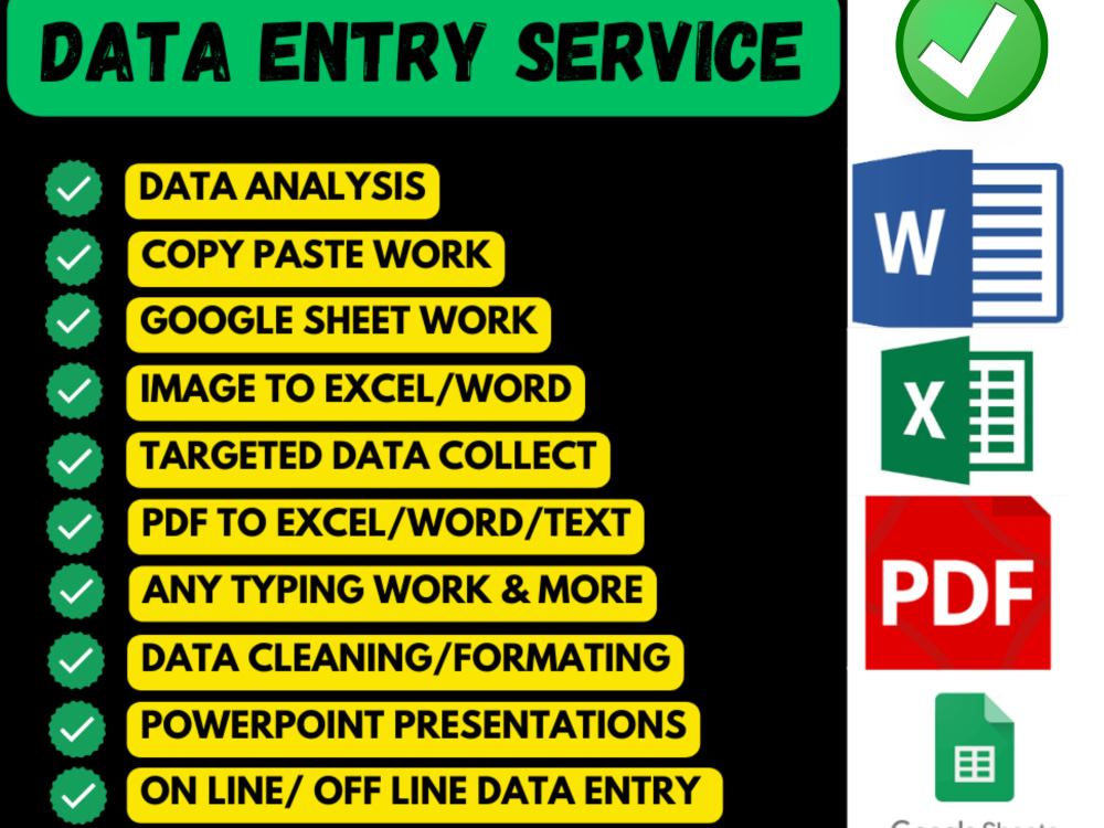 Pro Data Entry Expert & Fantastice work delivery within time. | Upwork