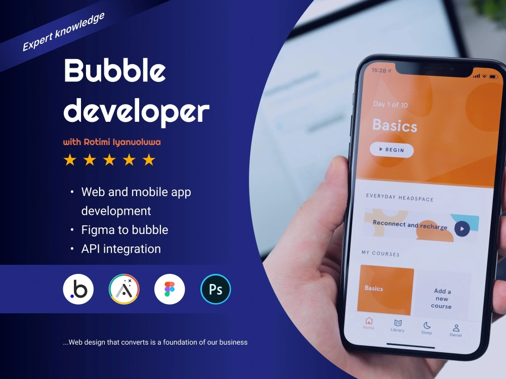 An MVP Web, Mobile App crafted with pixel-perfect precision using Bubble.io | Upwork