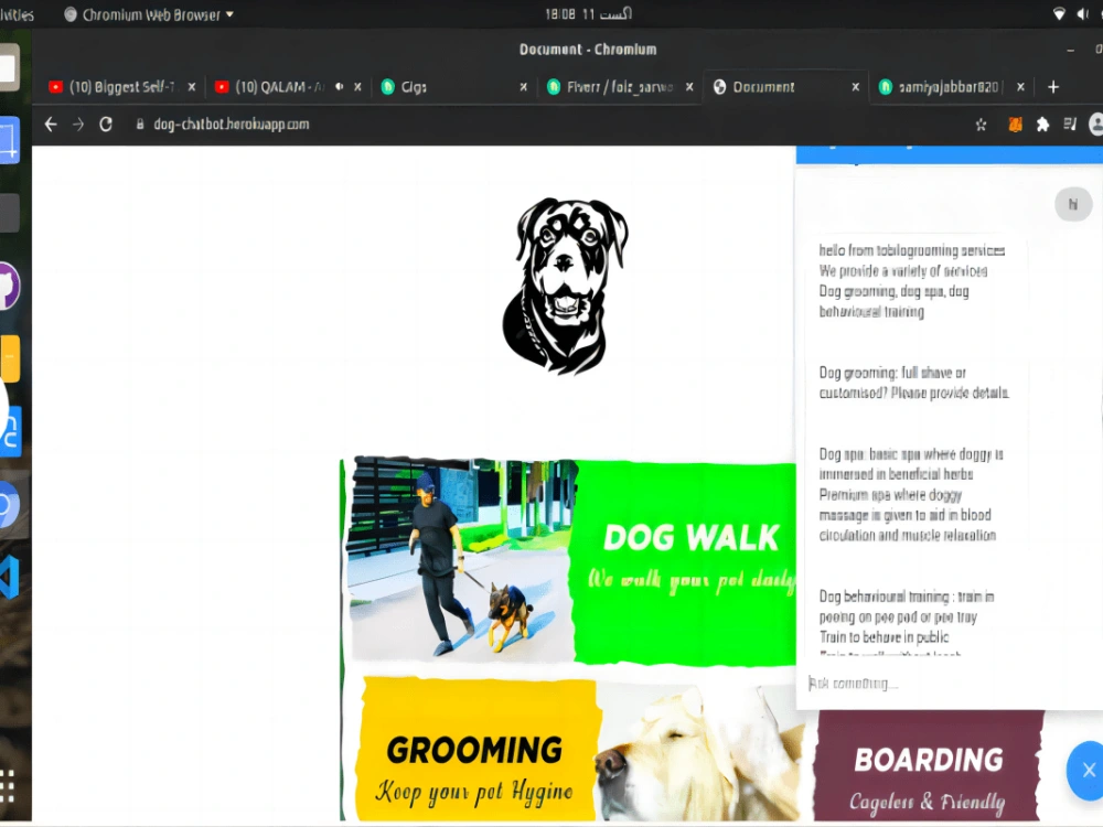 Dialogflow chatbot with fulfillment webhook | Upwork Dialogflow chatbot with fulfillment webhook | Upwork