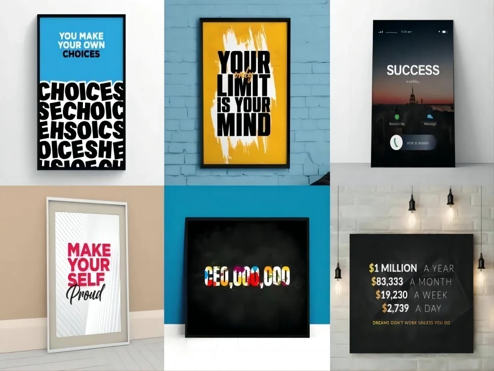 Creative, inspiring quote wall art, poster design | Upwork