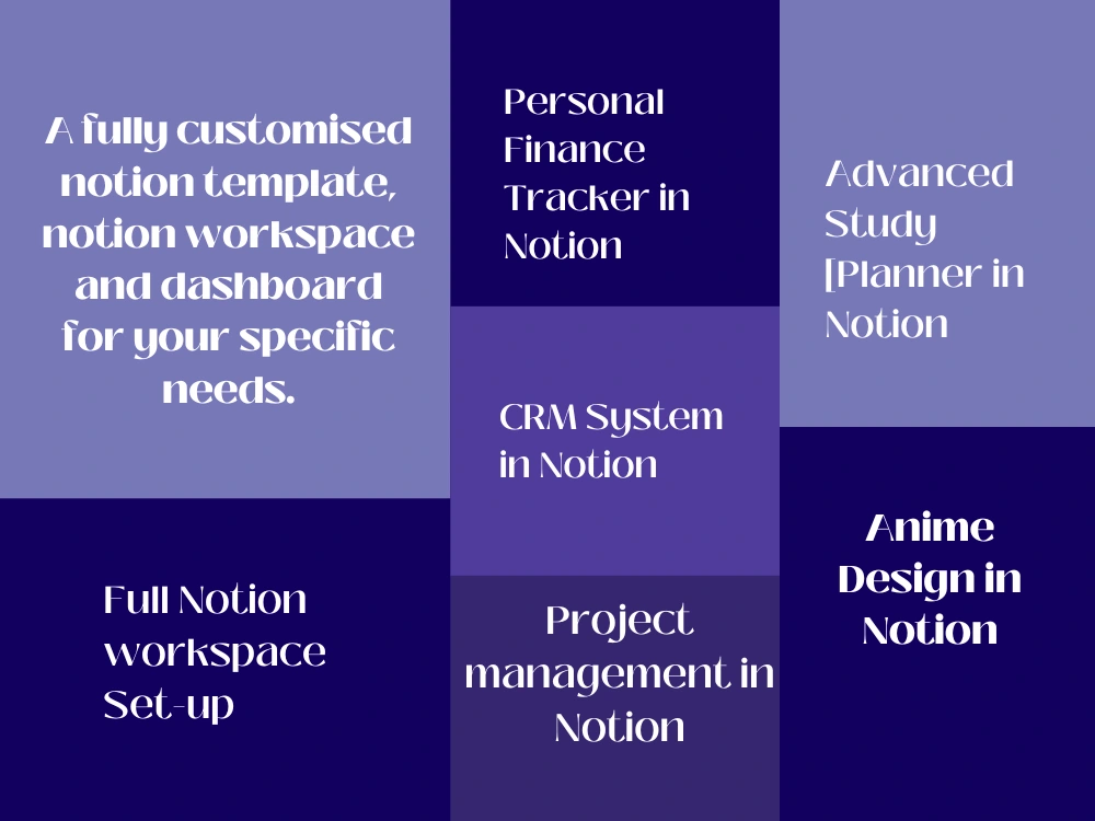 A fully customized notion template, notion workspace and dashboard | Upwork