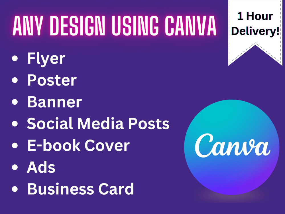 Any design created using Canva | Upwork