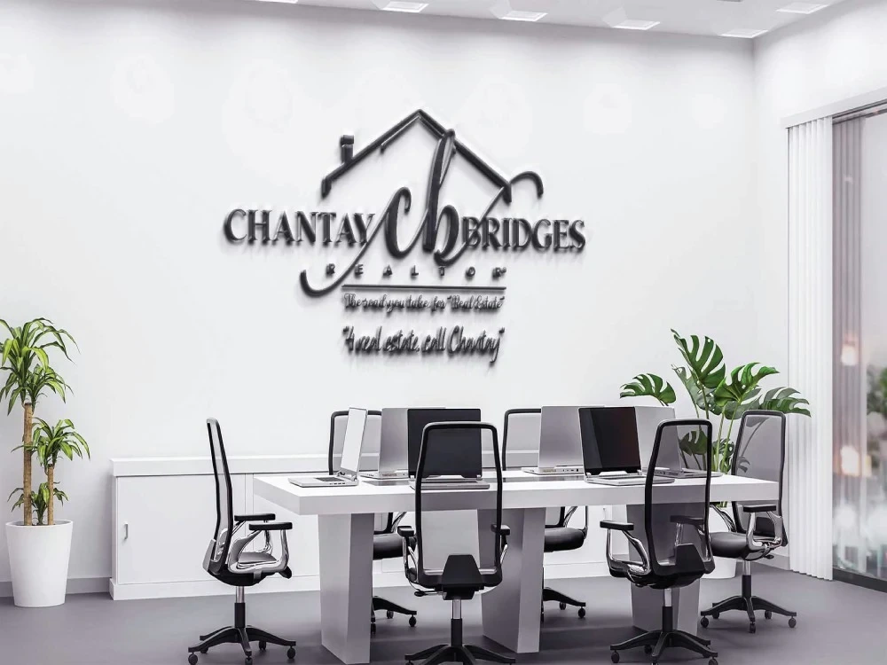 A professional Full HD zoom virtual background design with your logo ...