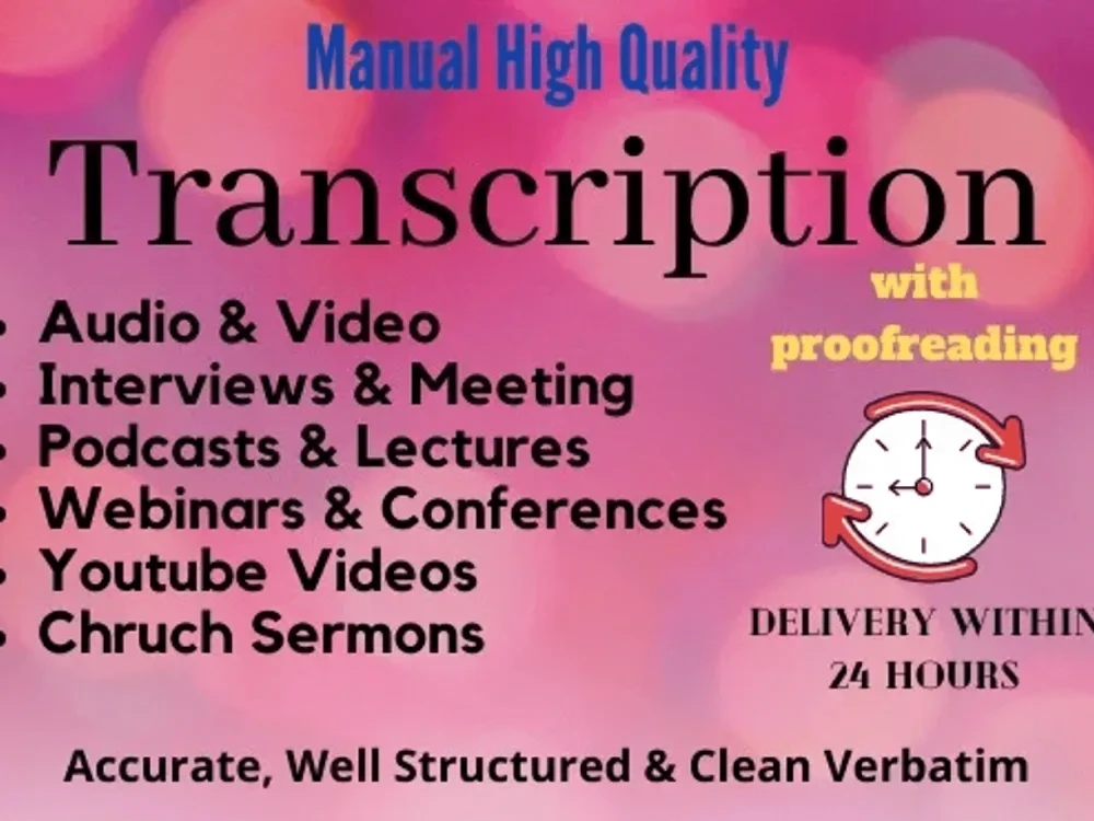 I will transcribe audio and do video transcription | Upwork