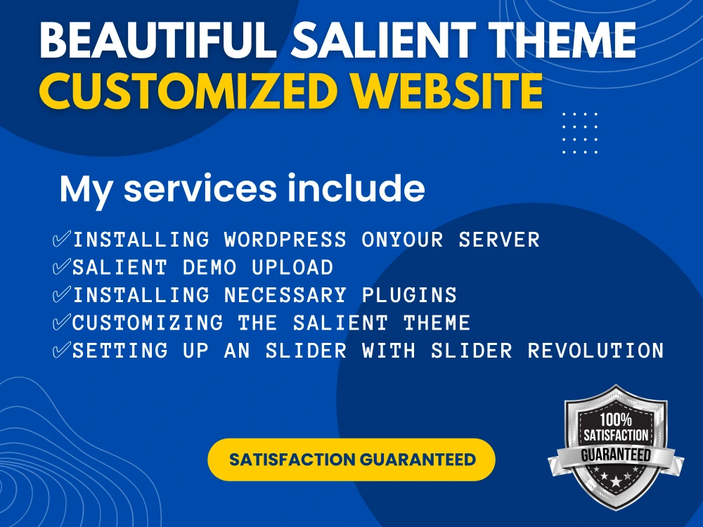 A stunning SALIENT theme customized WordPress website | Upwork