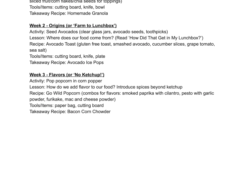 An original menu with a concise SOP to create each food item. | Upwork