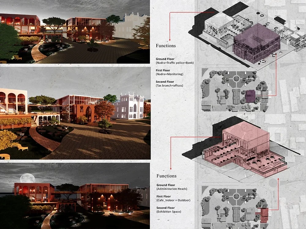 A civic building complex. (Designed on Revit) | Upwork