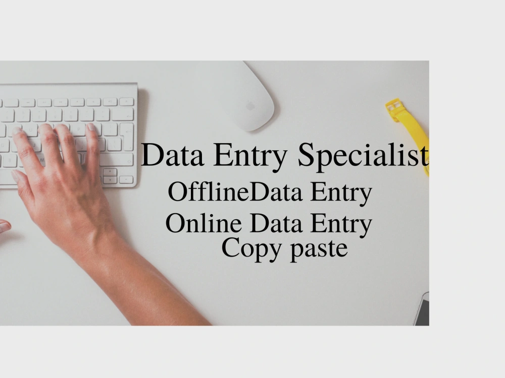 I will do accurate data entry projects online and offline. In given ...
