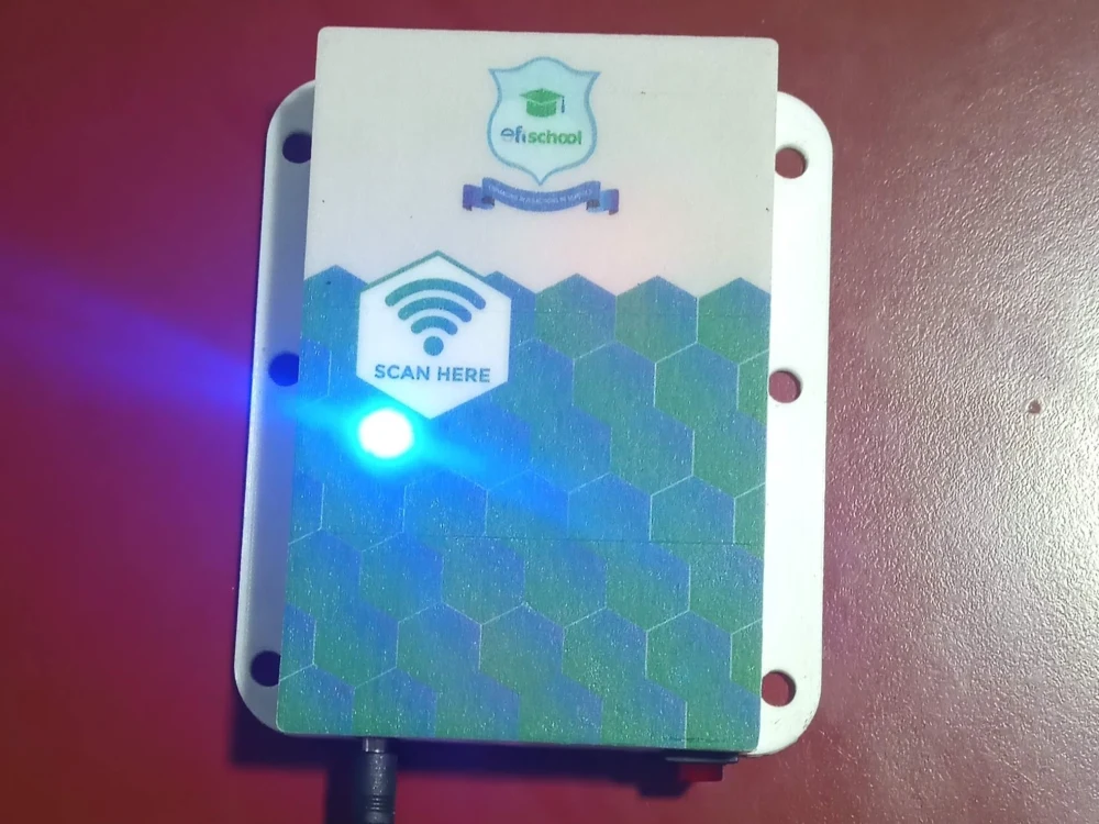 Smart authentication system for schools or work uses RFID cards or tags ...