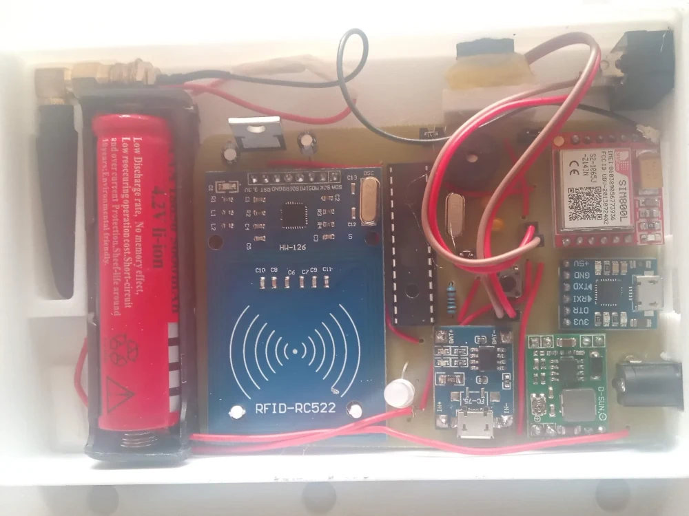 Smart authentication system for schools or work uses RFID cards or tags ...