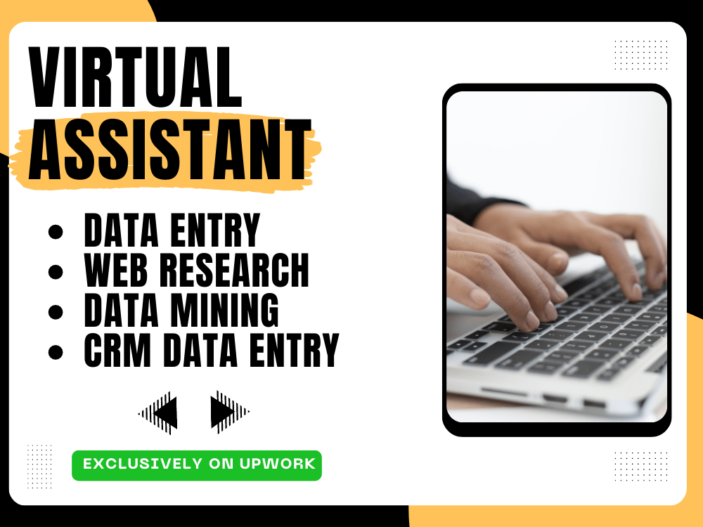 Data entry, web research, typing, copy paste & virtual assistant | Upwork