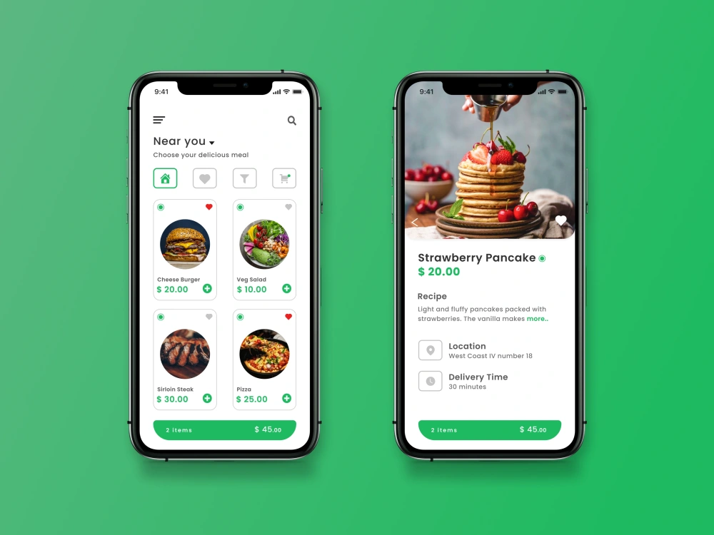 A fantastic UI UX design app, mobile application for iOS or android ...