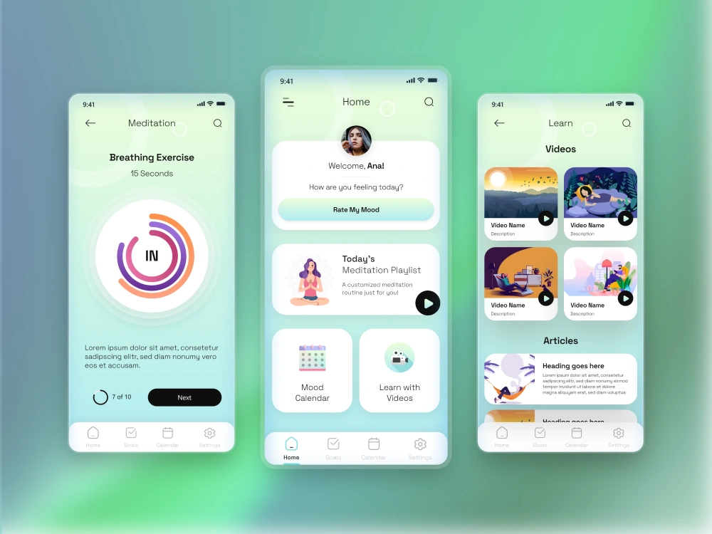 A Creative Mobile App UI Design | Upwork