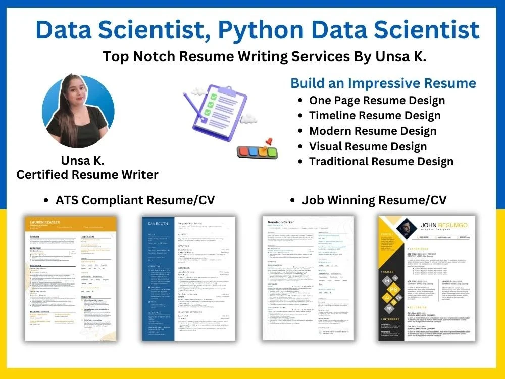 Data Scientist Resume Writing Services | ATS/HR Friendly CV | Upwork