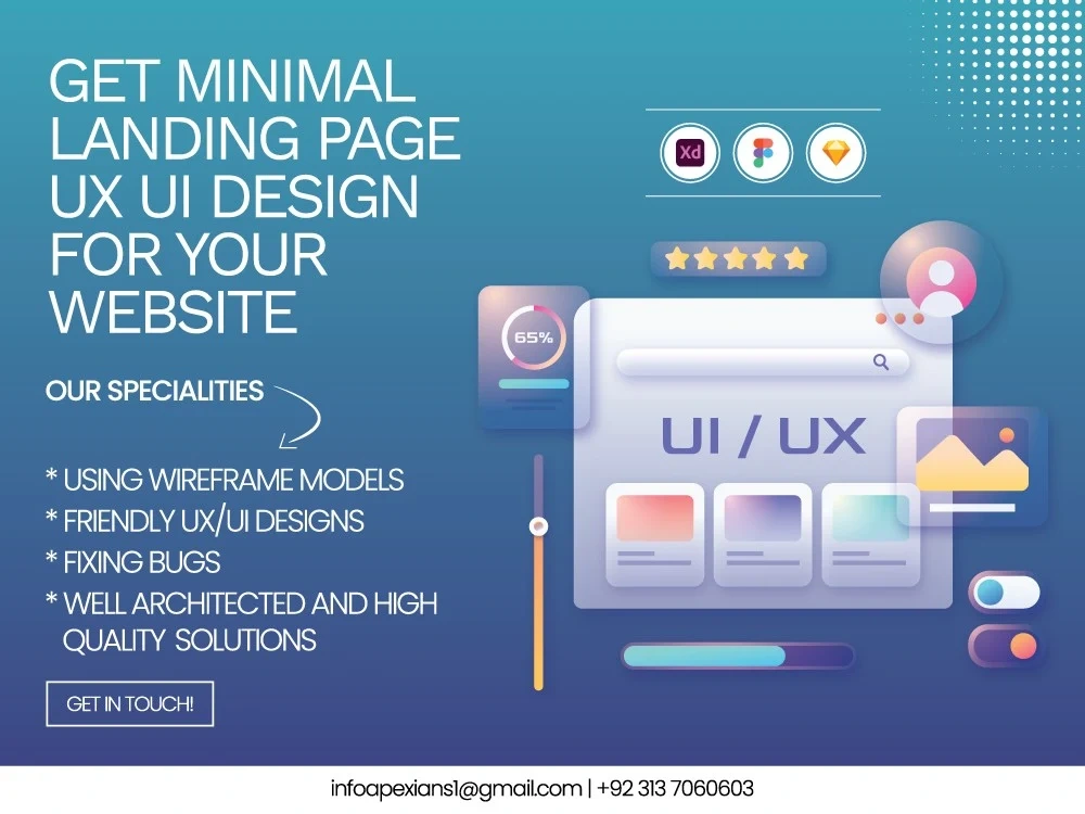 Responsive Website UX/UI design, Web UI | Landing page design in XD | Figma | Upwork