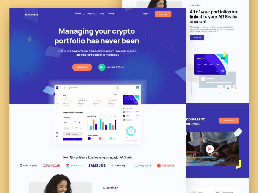 Responsive Website UX/UI design, Web UI | Landing page design in XD | Figma | Upwork