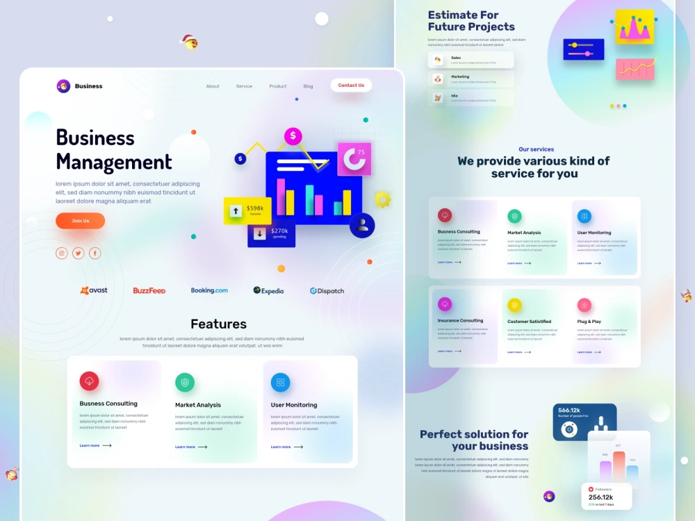 Responsive Website UX/UI design, Web UI | Landing page design in XD | Figma | Upwork