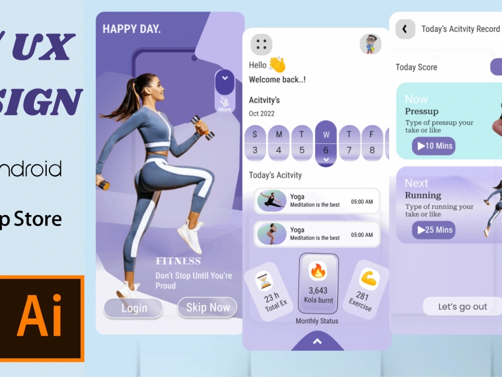 High Quality, mobile app UI Design, mobile UI UX designerin Figma | Upwork