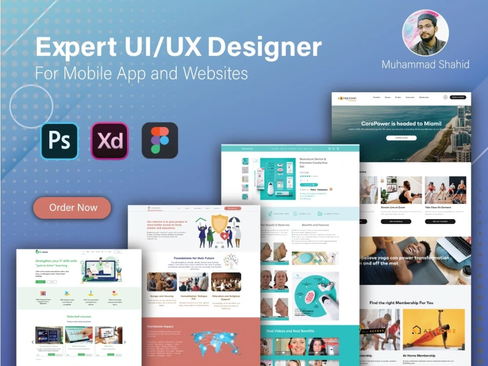 Expert-UI UX, Responsive App & Website. Design WireFrame UX | Figma or XD | Upwork