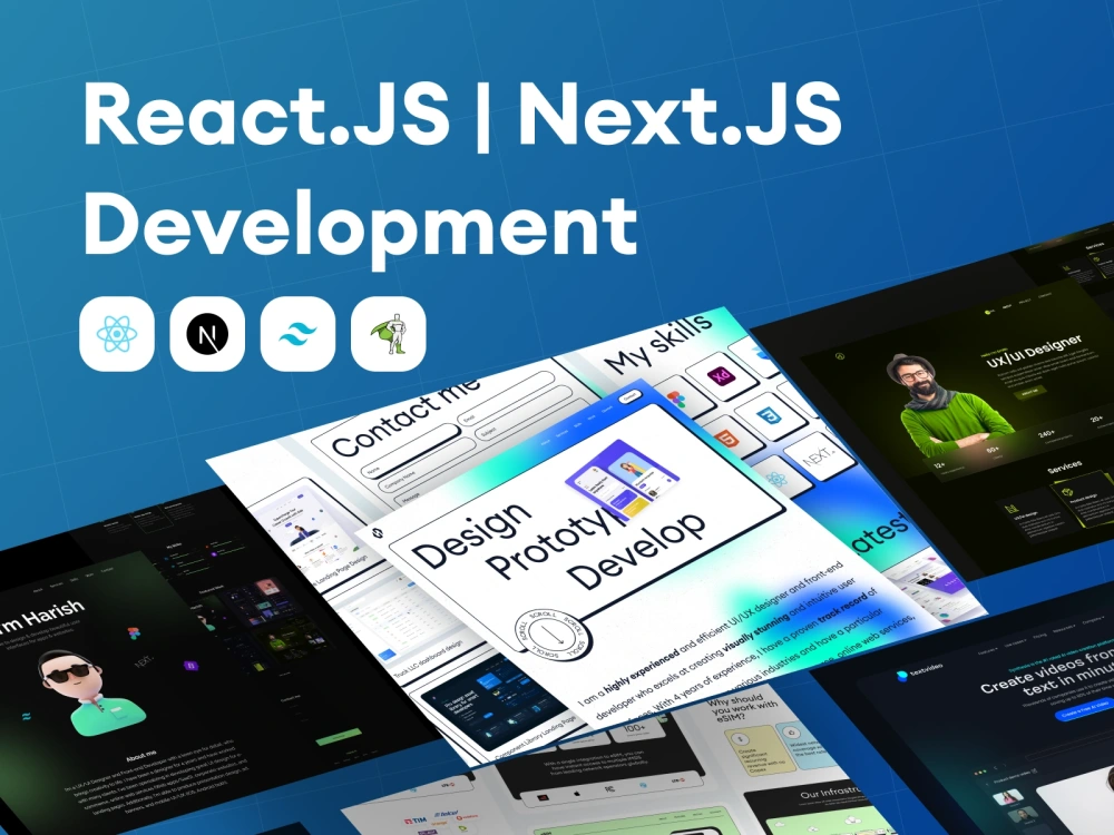 Website development using React.js, Next.js | Upwork