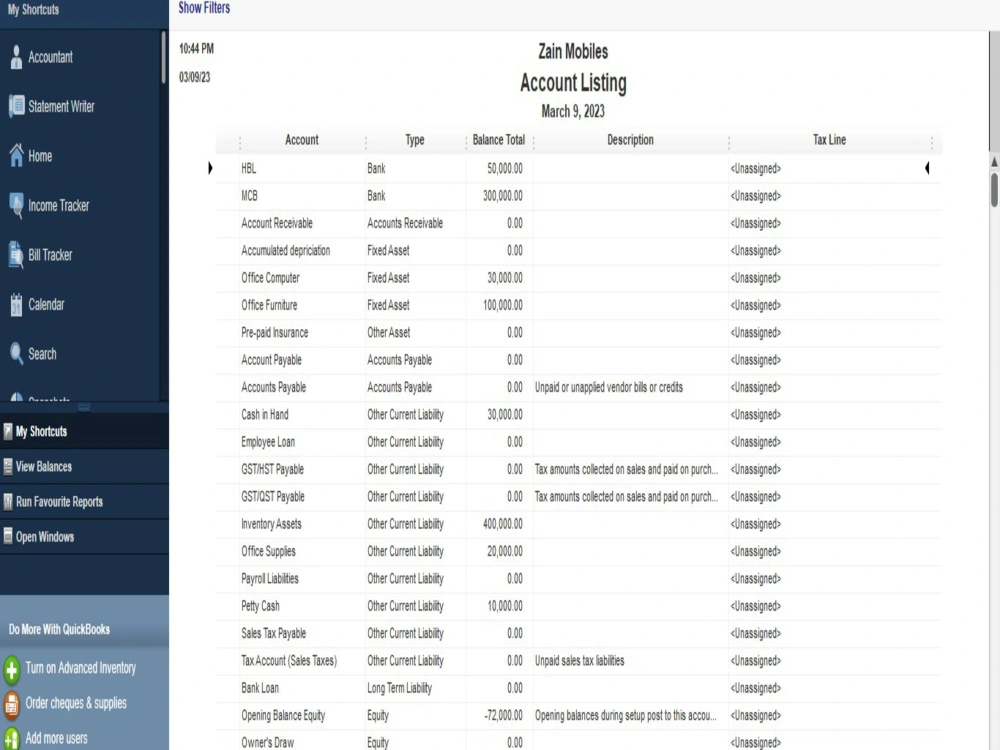 Bookkeeping, Income statement, Balance sheet, inventory value, Reconcile. | Upwork