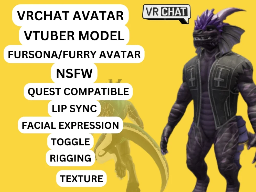 High-quality 3D character model, vrchat avatar, vtuber avatar with ...