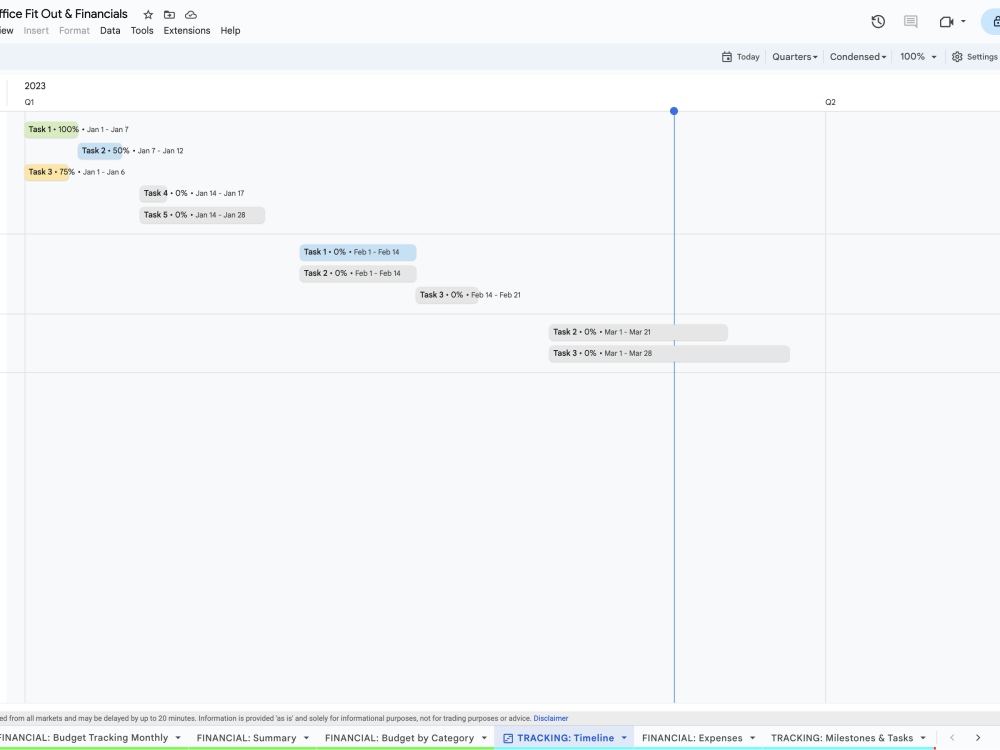 Consultant Project Management Office Fit Out Project Plan & Tracker ...