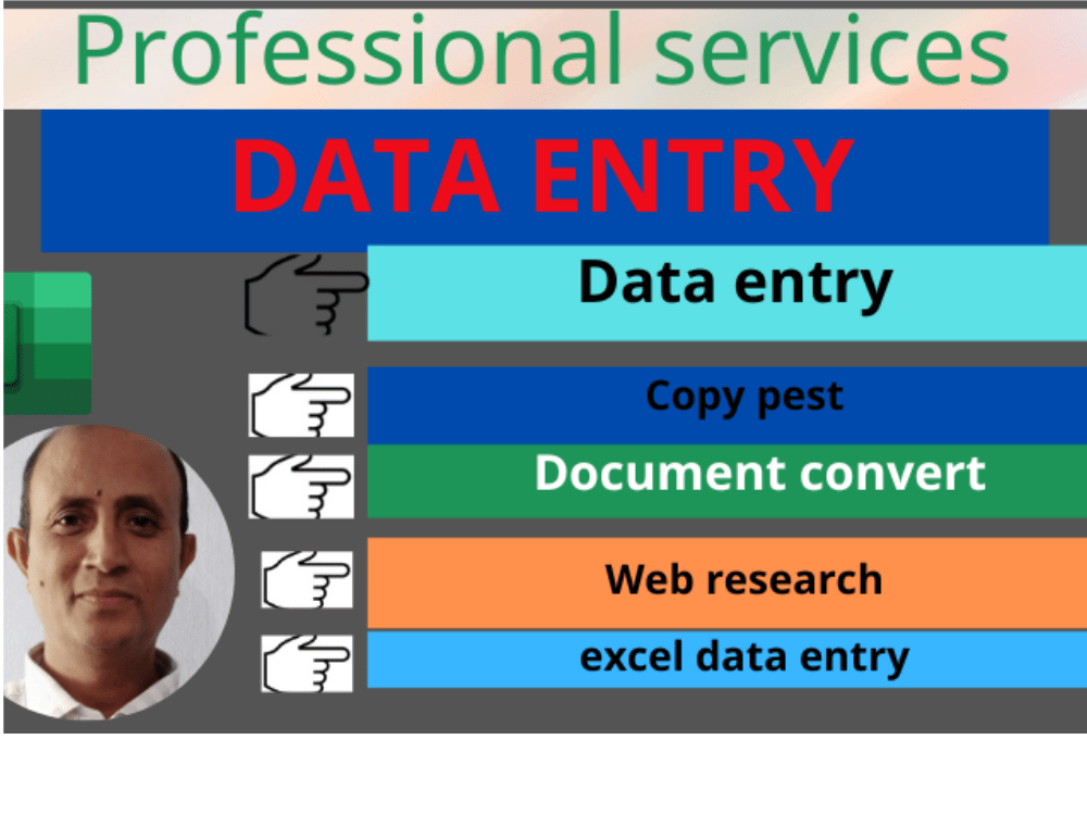 Data entry, copy-past, file conversion, and web research. | Upwork