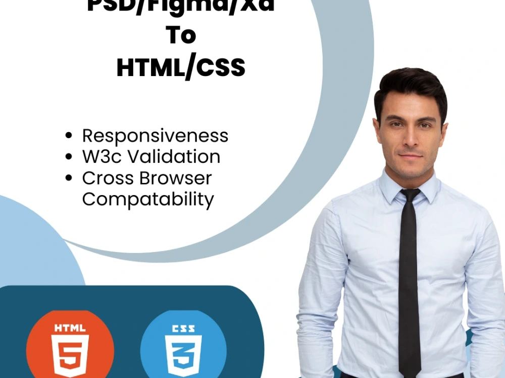 Fantastic website converted from psd/figma/xd using HTML CSS and ...
