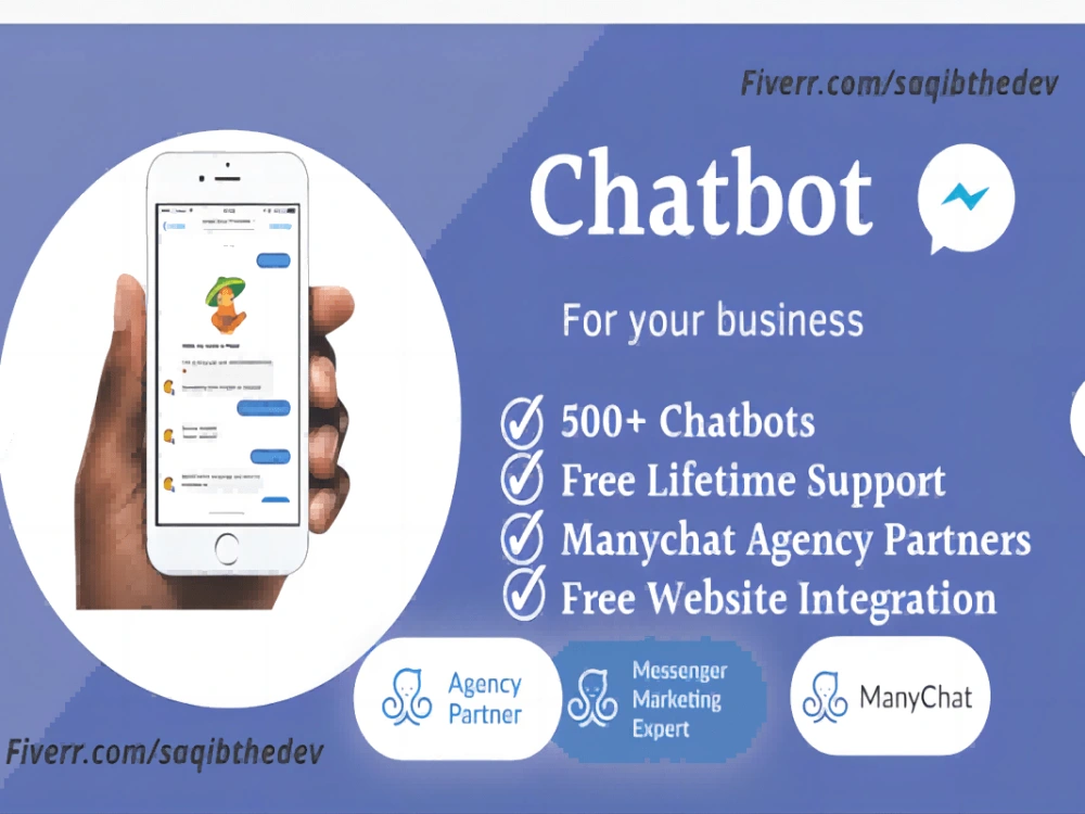 I will make chatbot for facebook messenger, website using manychat | Upwork