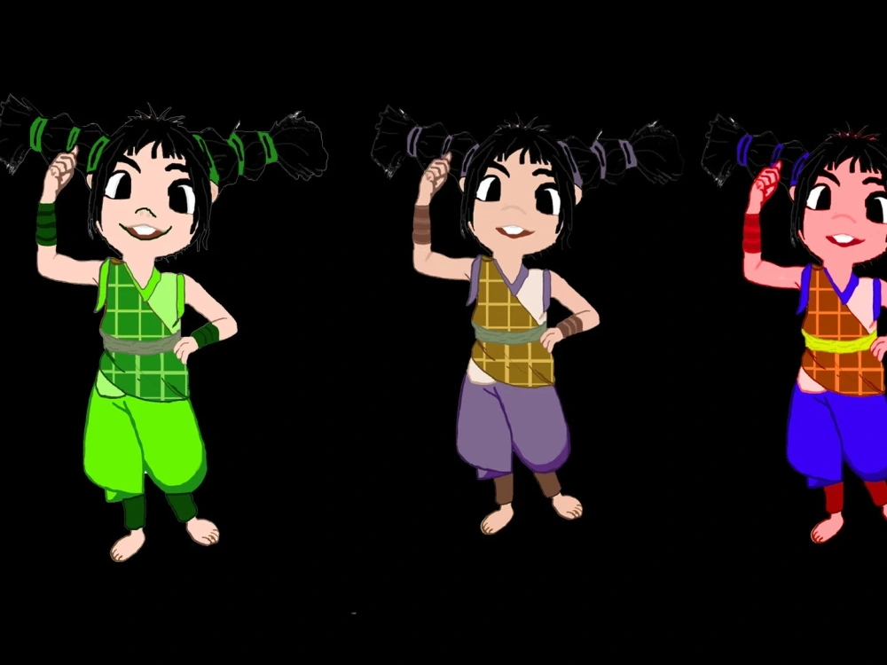 A fantastic 2d character design, game background, 2d animation, asset ...