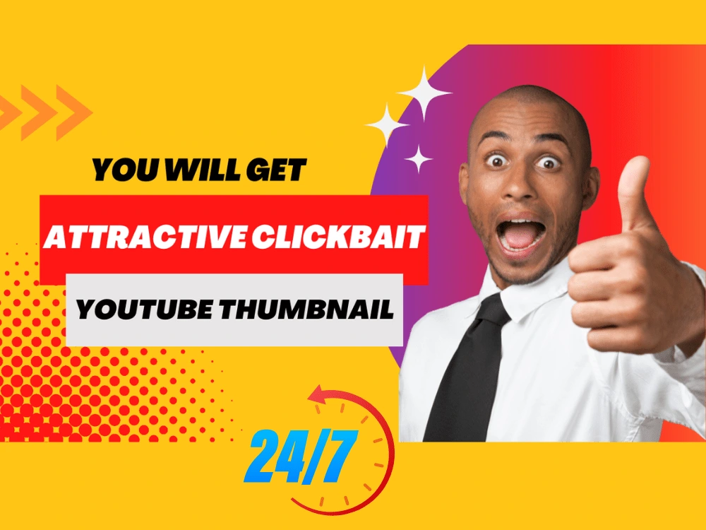 Attractive clickbait Youtube thumbnail design | Upwork
