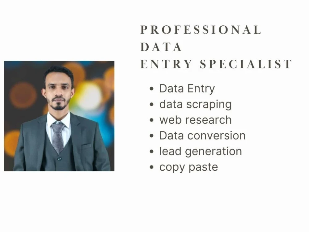 Accurate data entry, web research, copy paste and excel data entry services | Upwork