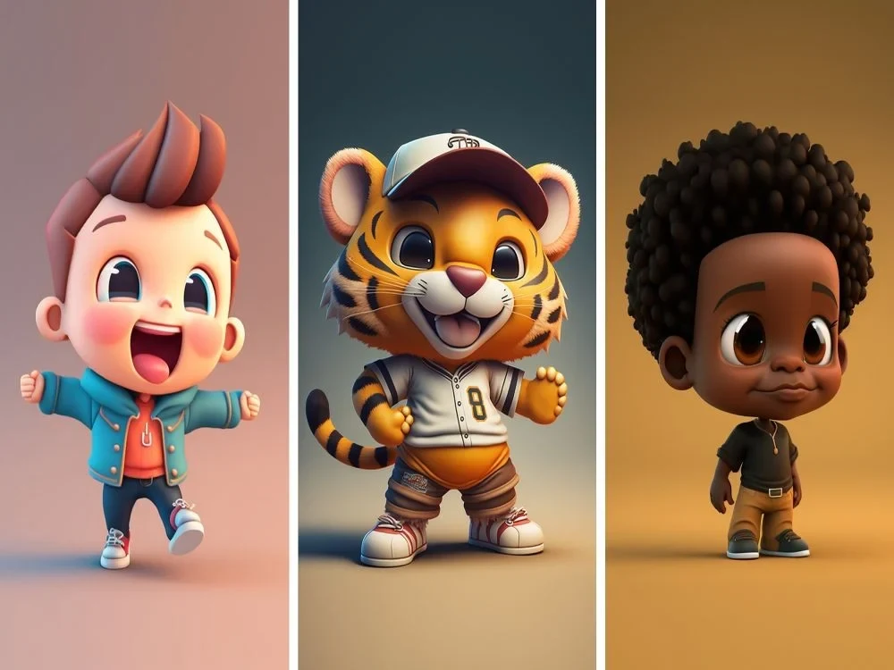 Design 3d cartoon characters in a short time to meet the requirements ...