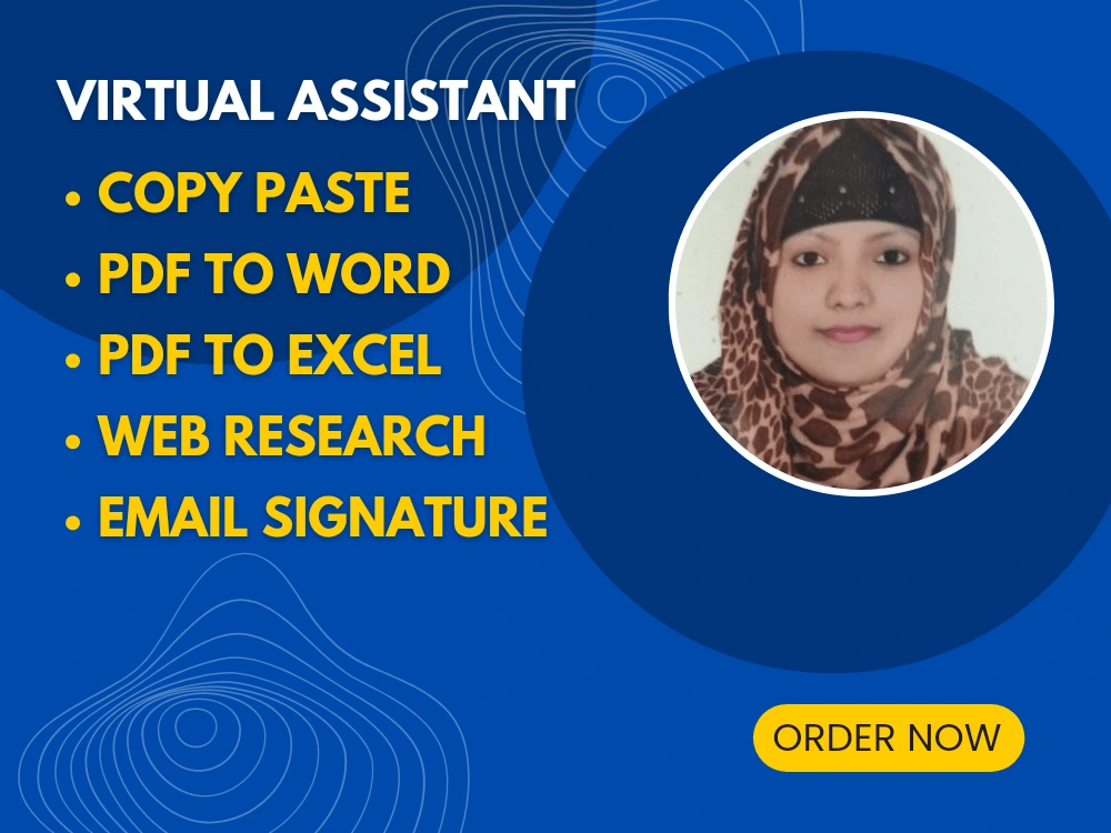 Data entry,web research,typing,copy paste and virtual assistant | Upwork