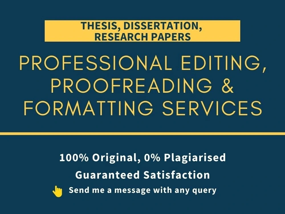 Professional editing, proofreading & formatting of thesis ...