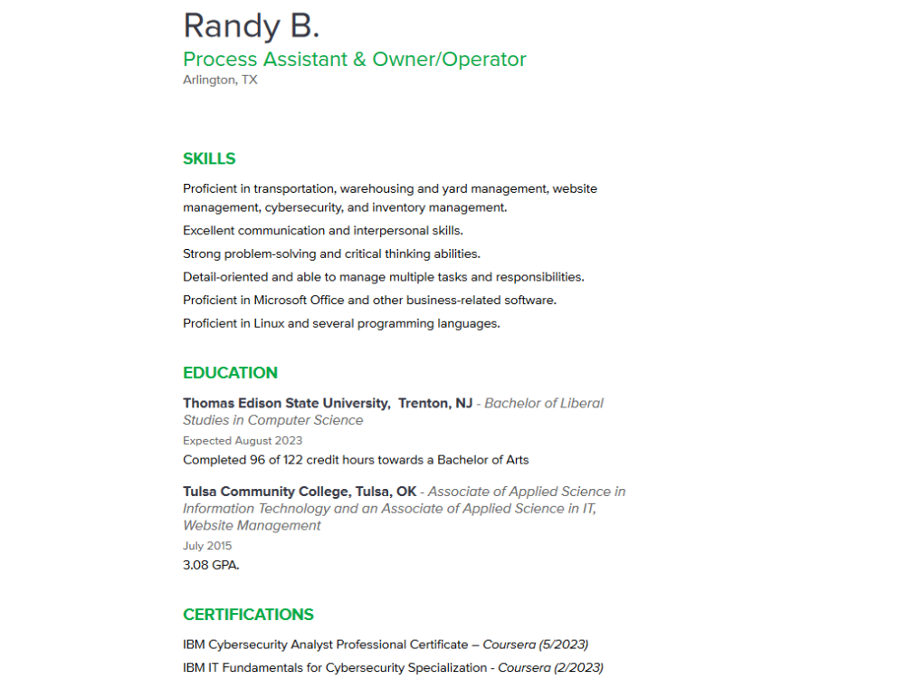 Fantastic resume that highlights your skills in a clear and concise ...