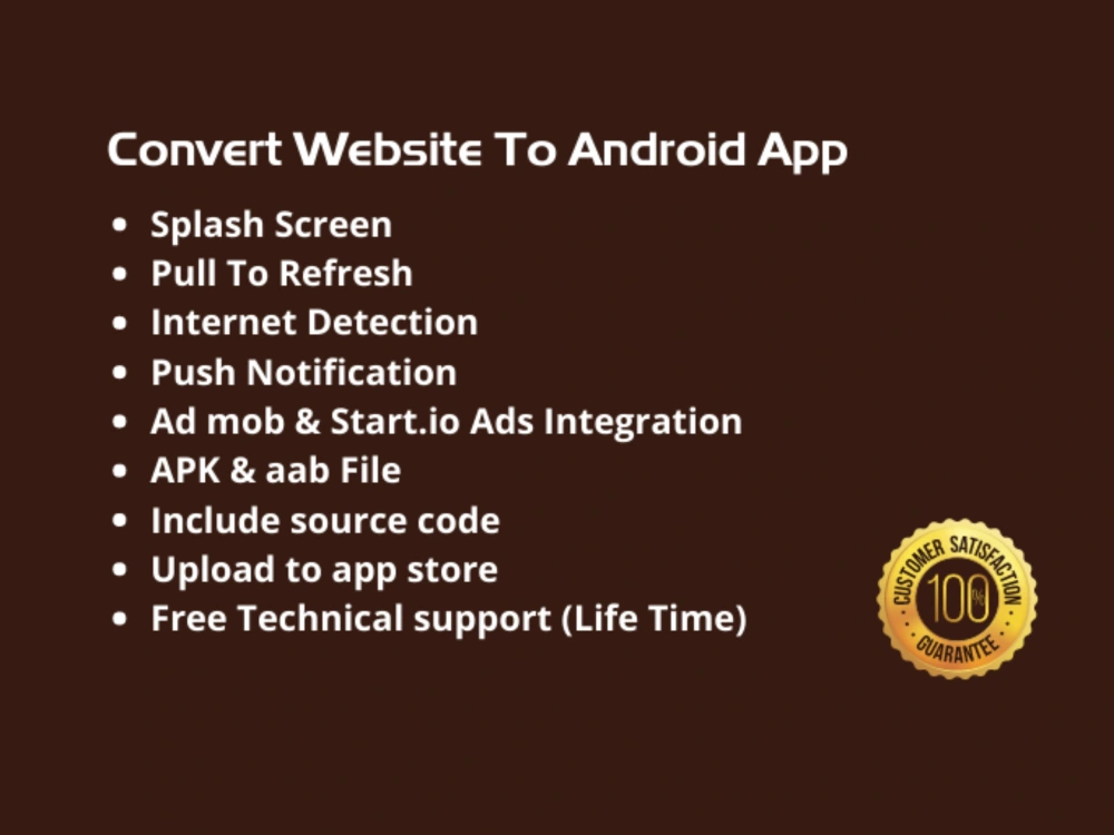 Convert your website to an android app using webview with any website | Upwork