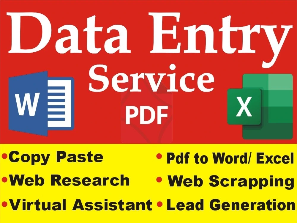 Data entry, web scraping, web research, typing,copy paste,virtual assistant | Upwork