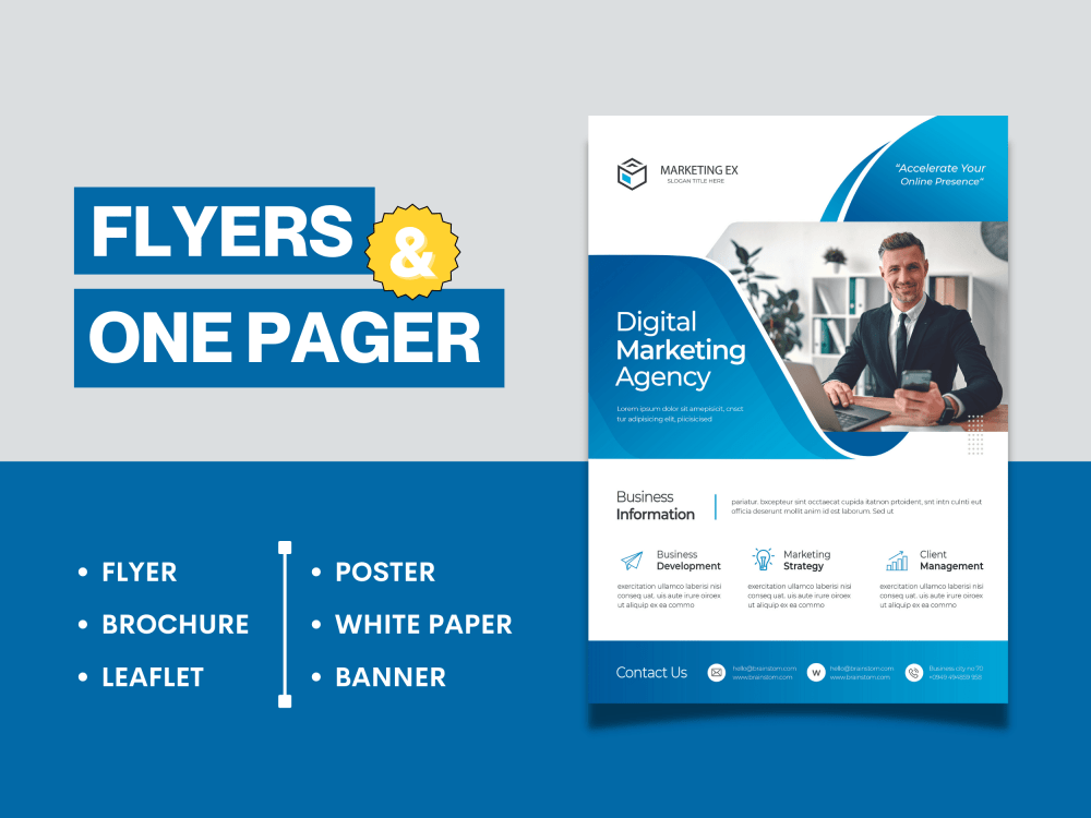 Professional flyer, one pager and marketing materials | Upwork