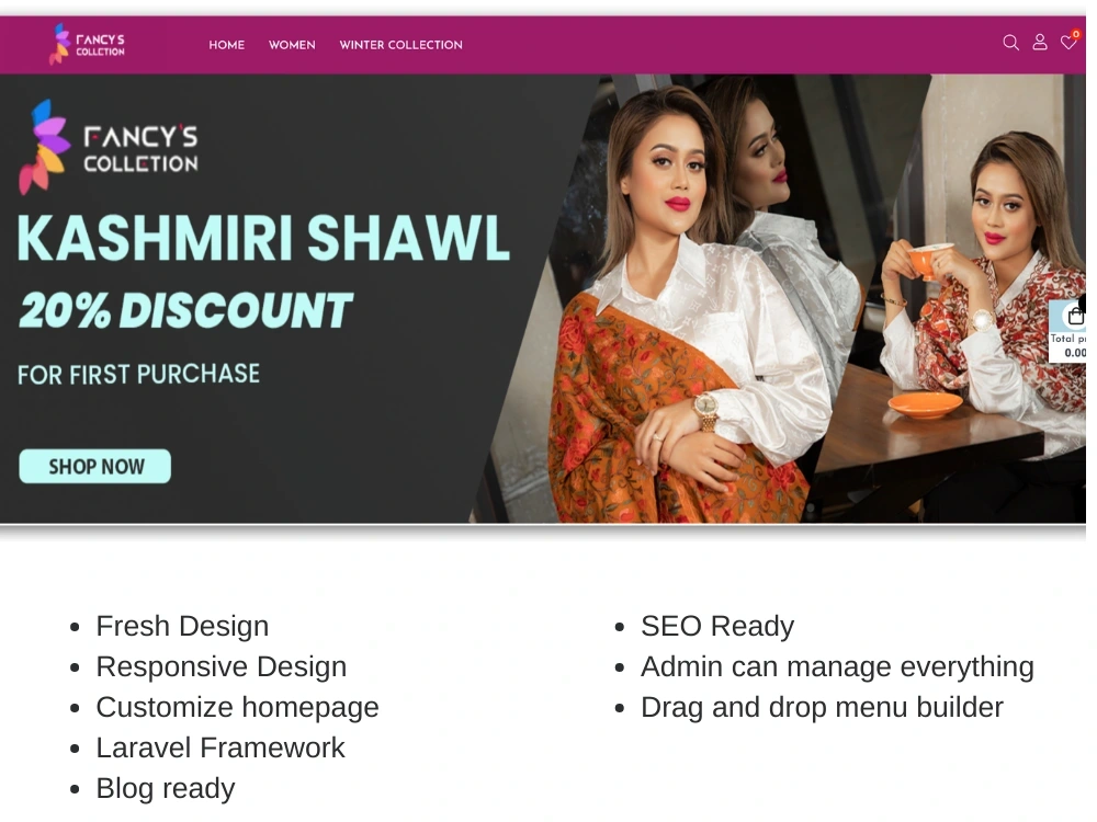 A beautiful e-commerce website built in laravel | Upwork