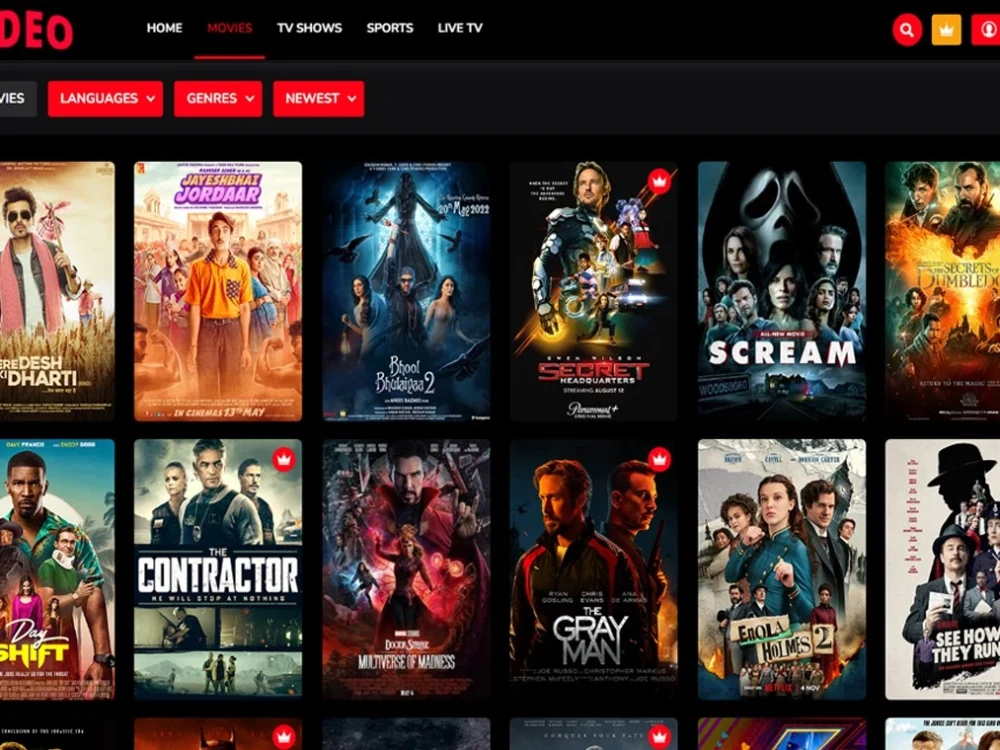 A video listing/streaming website to manage movies, shows, and live TV ...