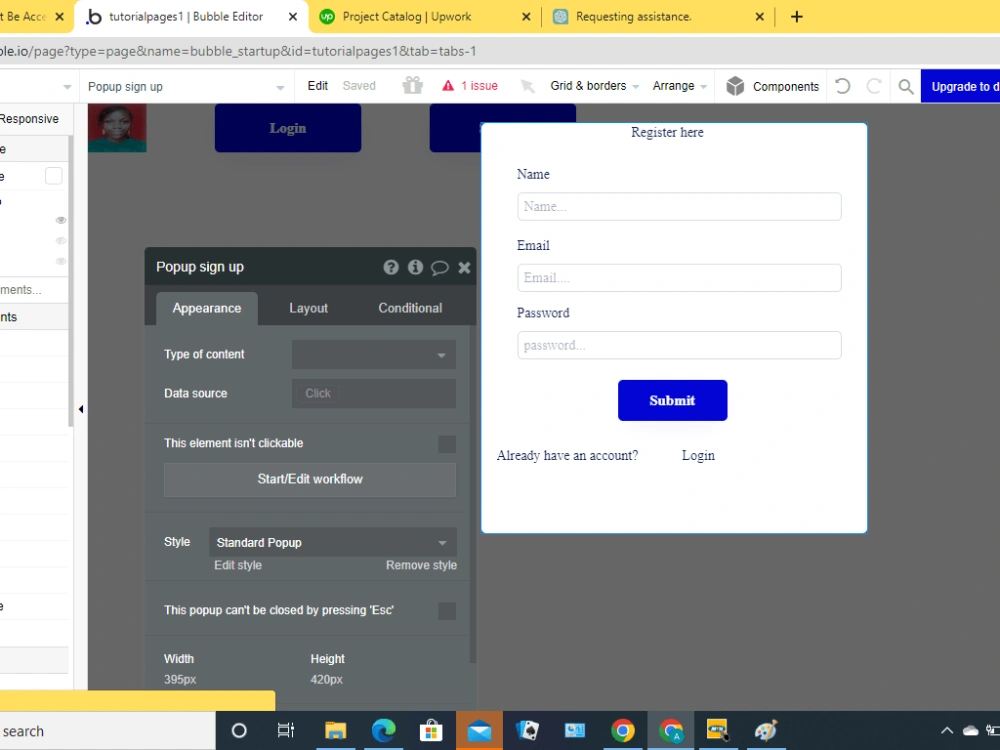 A responsive web/mobile design using Bubble.io | Upwork