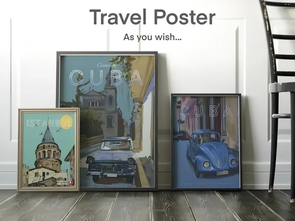 Retro or vintage travel poster design | Upwork