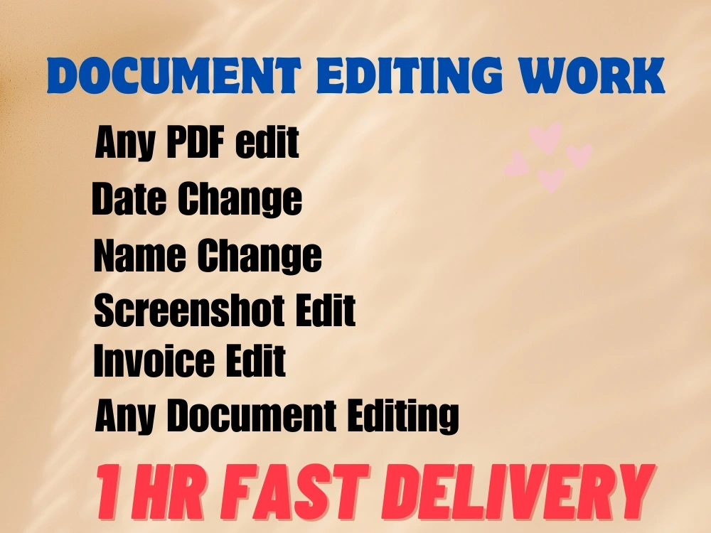 Any photoshop document editing and pdf editing within 1hr | Upwork