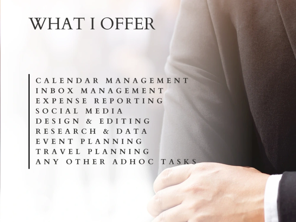 An independent all-rounded personal assistant | Upwork