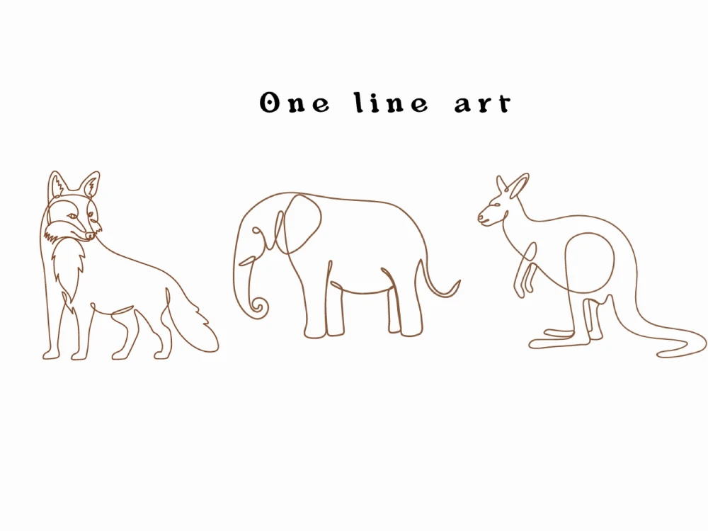 Unique one-line art, vector line art illustrations | Upwork