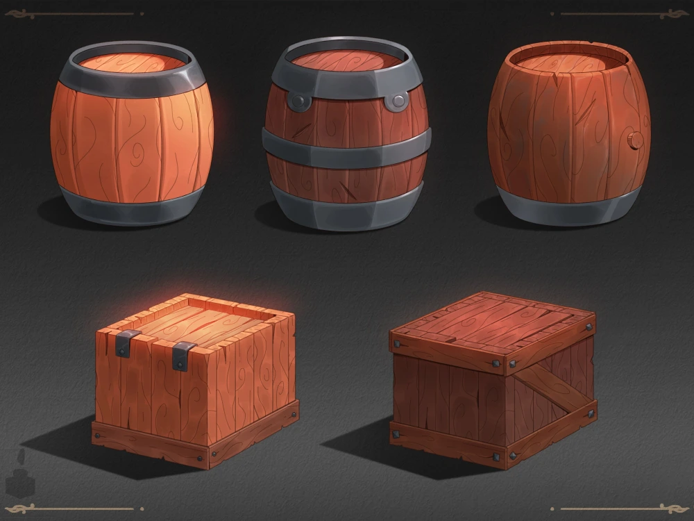 A set of Stylized Props Concept Art for your game | Upwork
